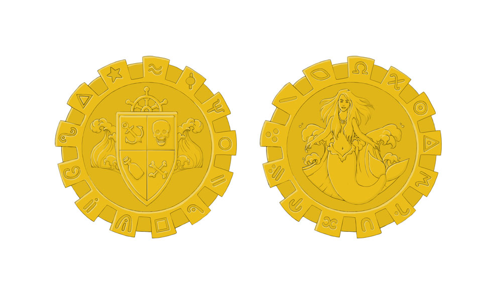 Mystery in a Box Design Journal - Pirate Coin Design